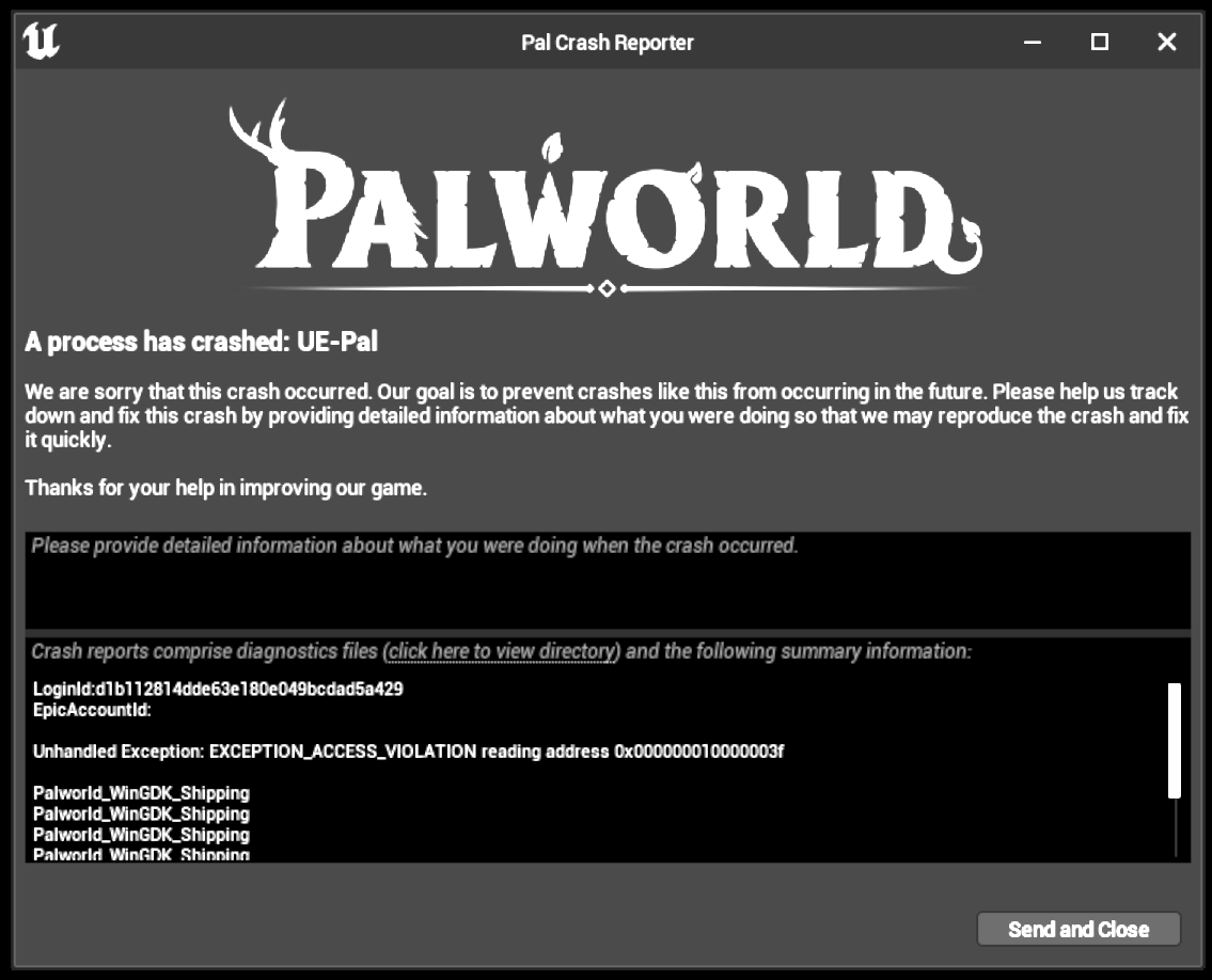 SOLVED: Palworld Crashing UE-Pal Error - WiredColony.com